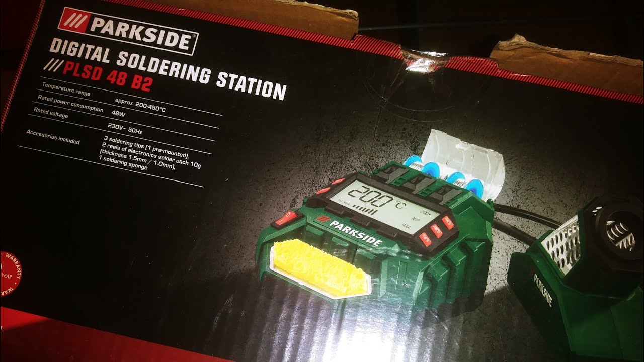 Parkside Digital soldering station 48w 200_450 c (pLsd 48 B2) - YouTube