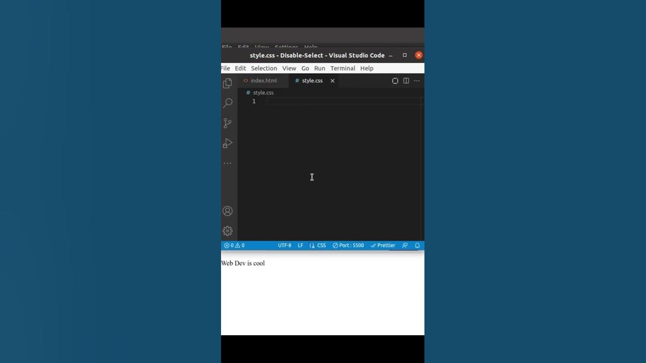 Disable Text Selection Using Css Youtube