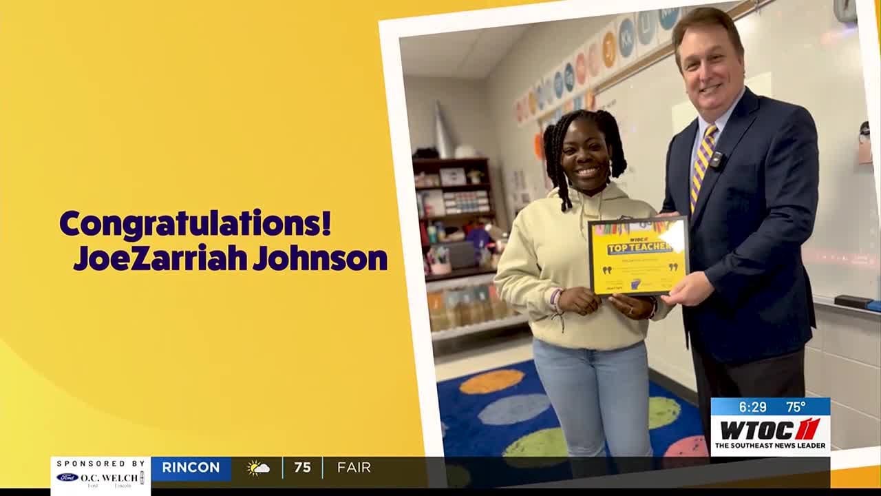 WTOC Top Teacher: Joezarriah Johnson - YouTube