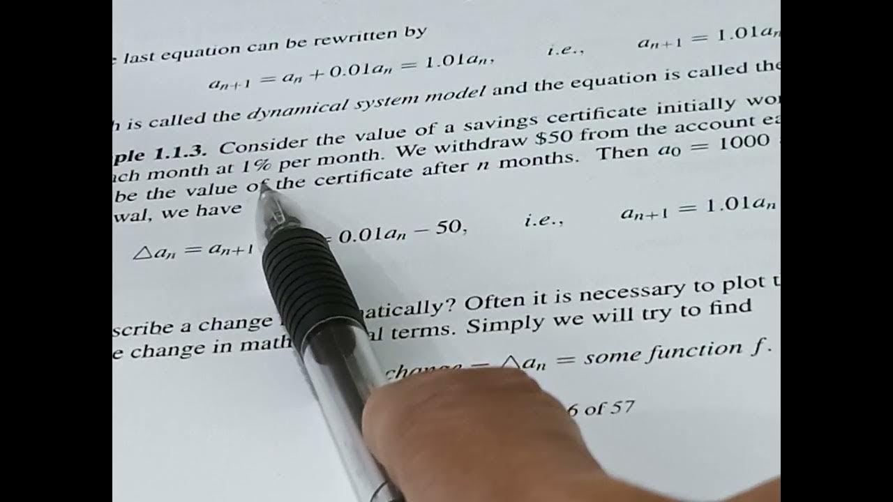 SQQM3024 Mathematical Modeling Chapter 1 Modeling Change Part 1 - YouTube