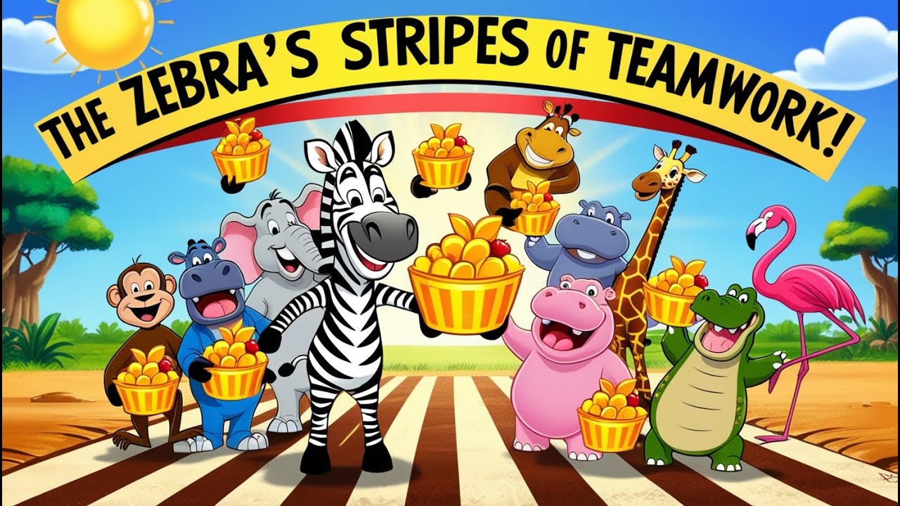 The Zebra Learns Teamwork: A Funny Moral Story for Kids with Animals ...