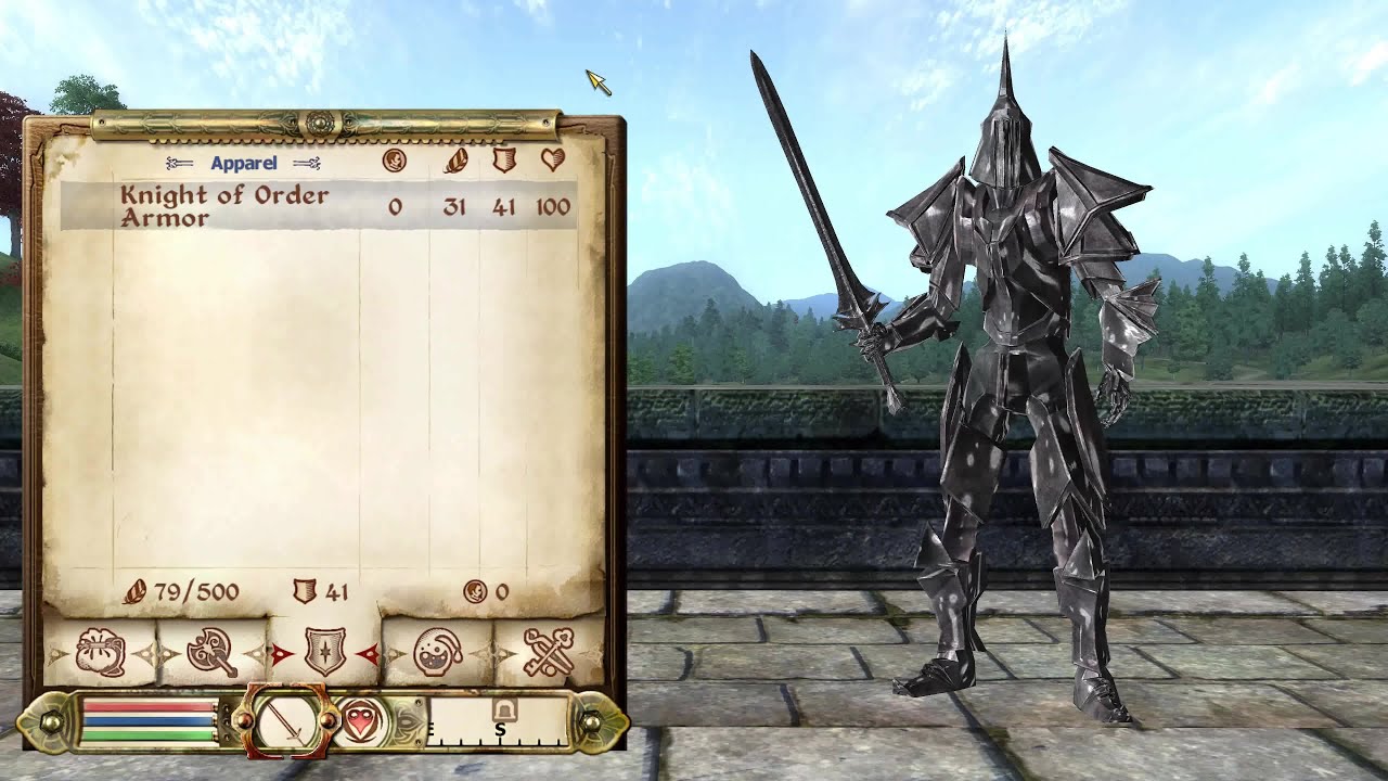 KNIGHT OF ORDER ARMOR - TES IV OBLIVION - YouTube