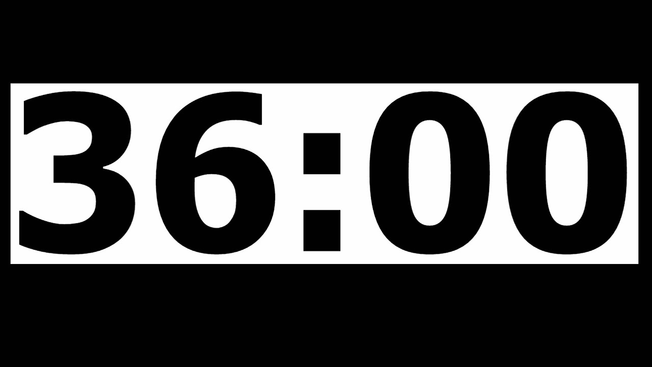 36 Minute Countdown Timer with Alarm - YouTube