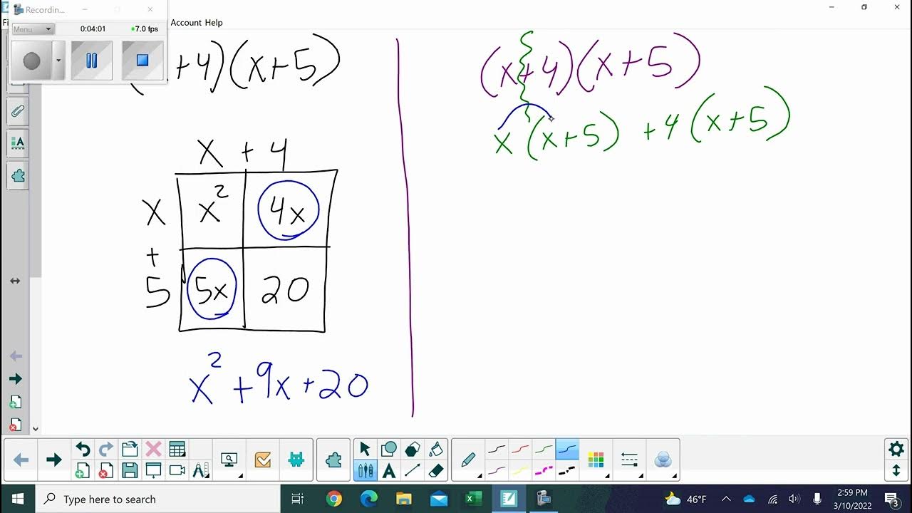 Multiply Binomials Using Area Models - YouTube