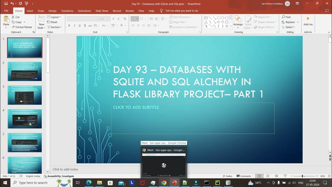 Day 93 - Databases with SQLite and SQL Alchemy in Flask Library Project– Part 1 - YouTube