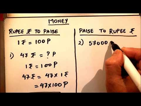 HOW TO CONVERT RUPEE TO PAISE AND PAISE TO RUPEE - YouTube