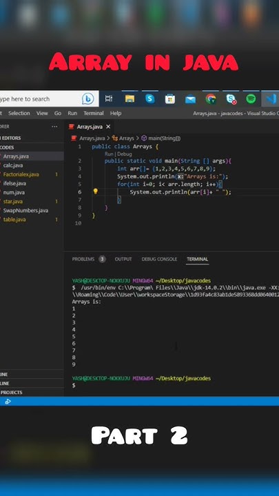 Array In Java Part 2 Development Coding Javacode Javatutorial Code Shorts Trendingshorts 