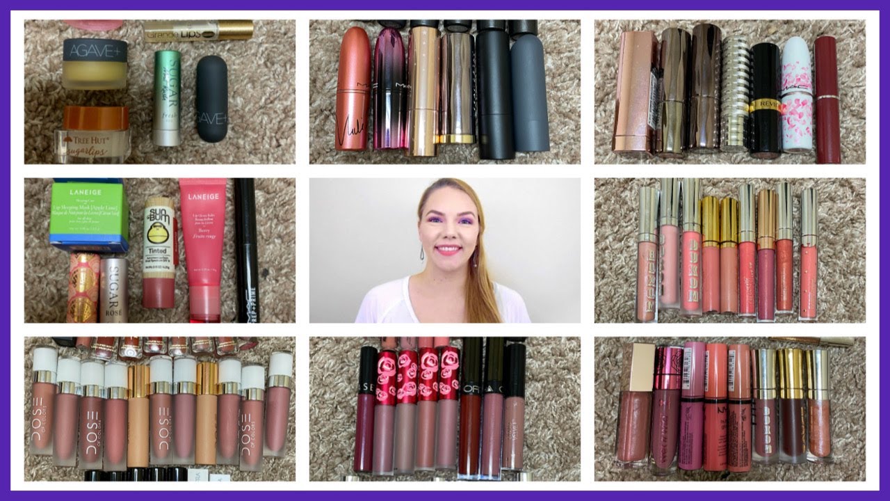 CUTTING MY COLLECTION IN HALF| Declutters & Keeps LIPS - YouTube