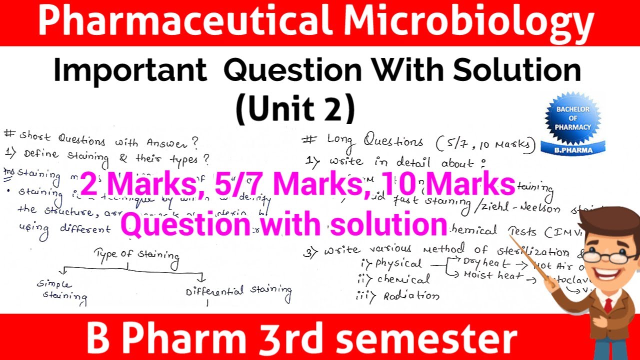 Microbiology important question with solution ll Unit 2 ll Pharma lectures ll - YouTube