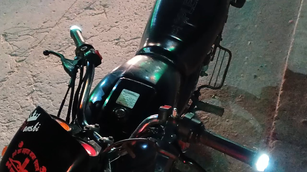 handle bar light splendor easy to install 😱# splendor - YouTube