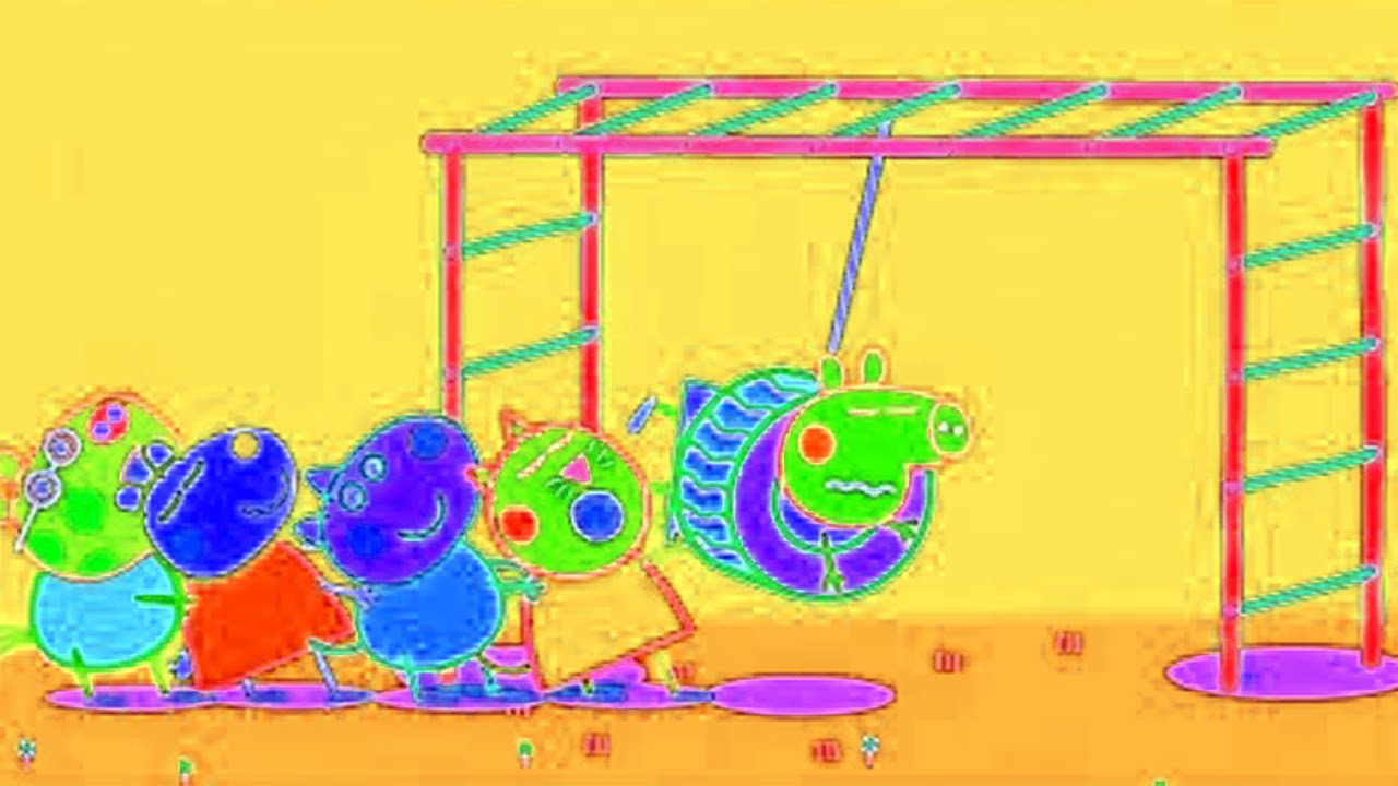 Peppa Pig Getting Stuck In A Tire Swing | Peppa Pig Video Different ...
