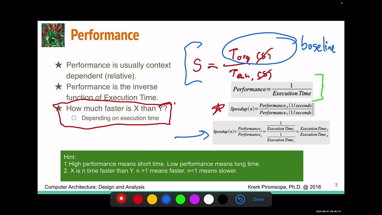2024S1 - Computer Architecture - Performance - YouTube