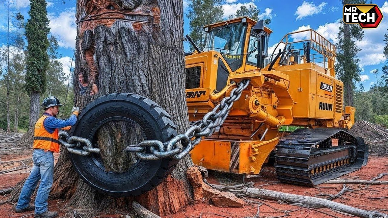 Extreme Dangerous Fastest Big Chainsaw Cutting Tree Machines | Monster ...