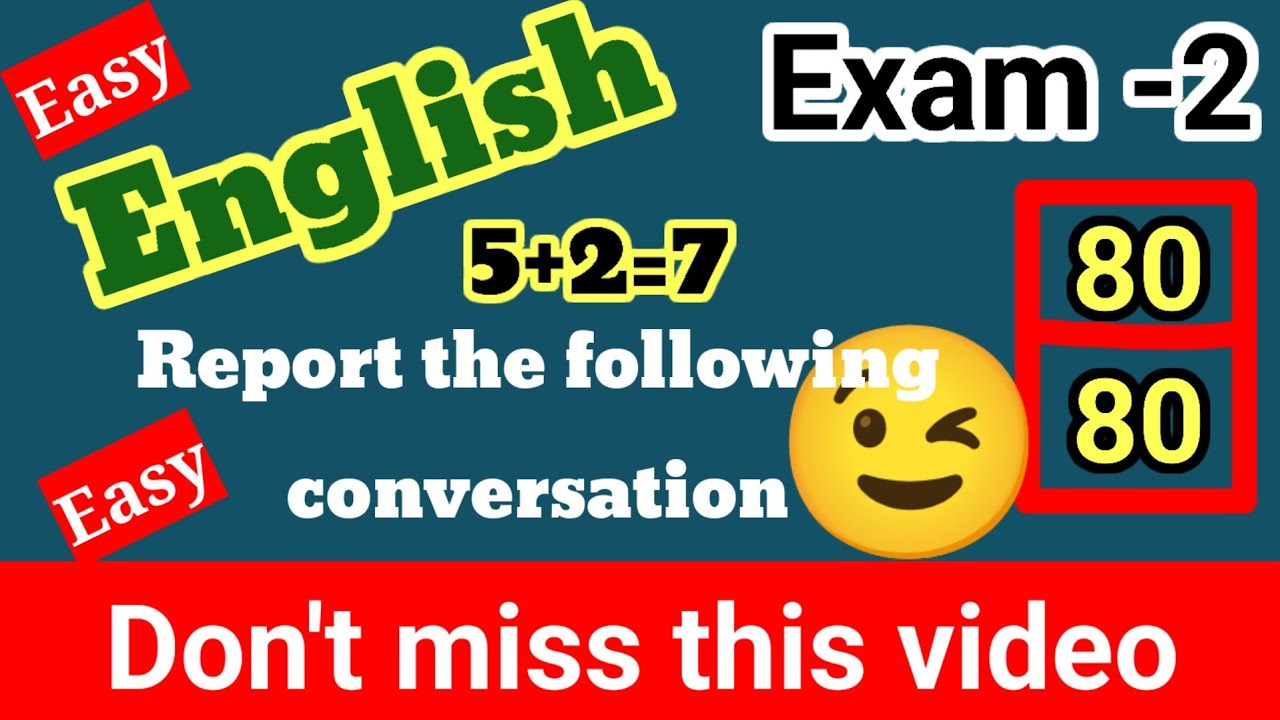 2nd PUC English grammar report the following conversation direct and ...