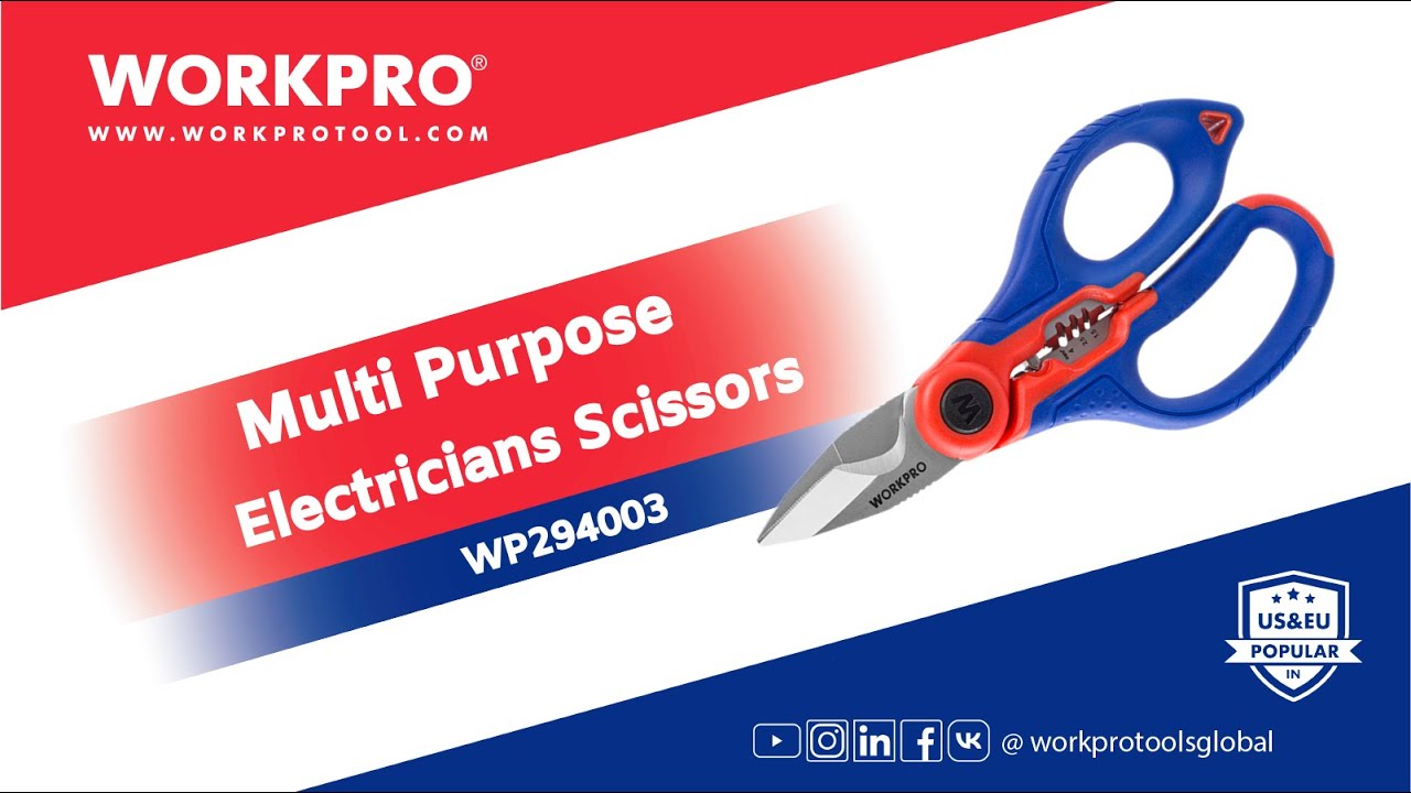 🛠️ WORKPRO Electrician Scissors - The Perfect Tool for Precision! 🛠️ ...