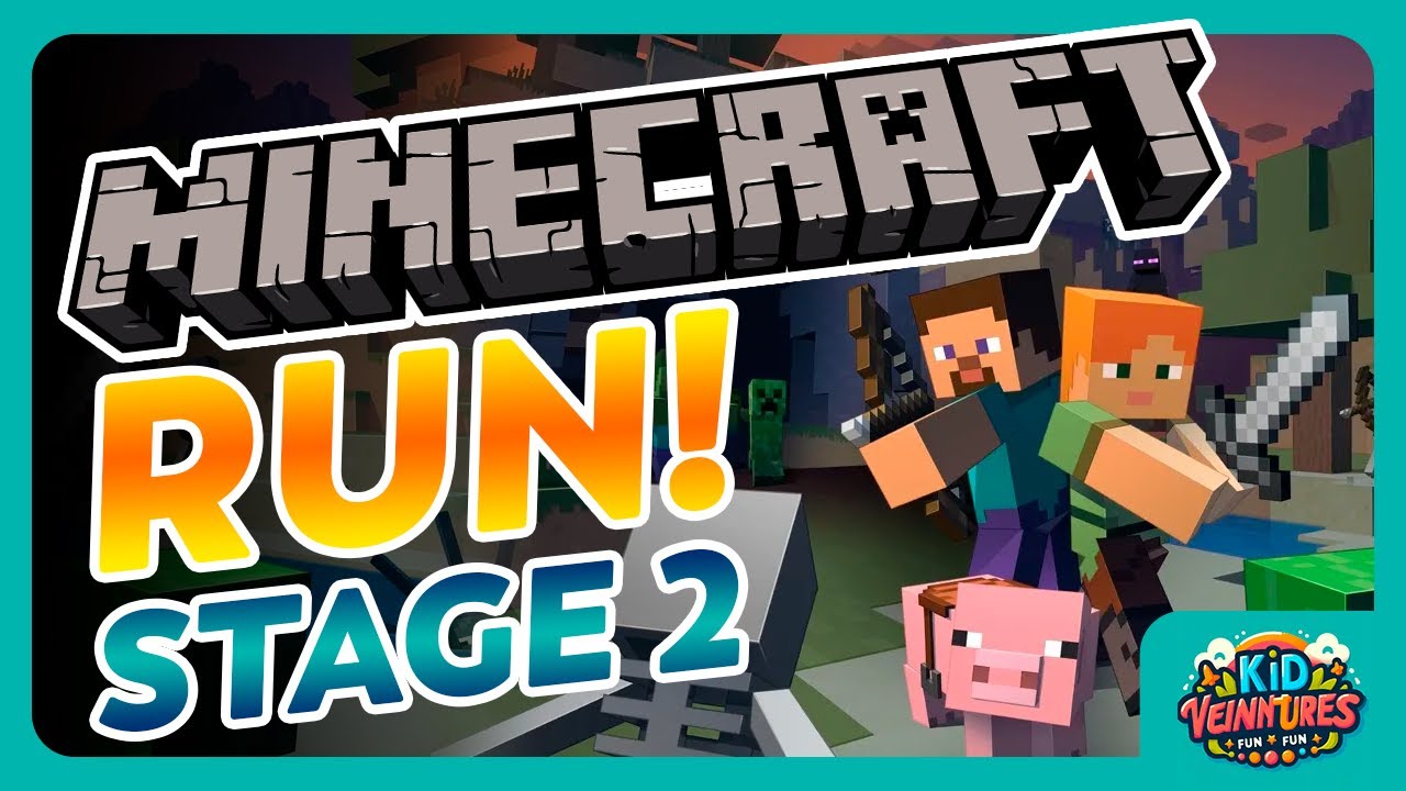 Minecraft Fitness Run! - A Virtual PE Workout Game - Stage 2 - YouTube