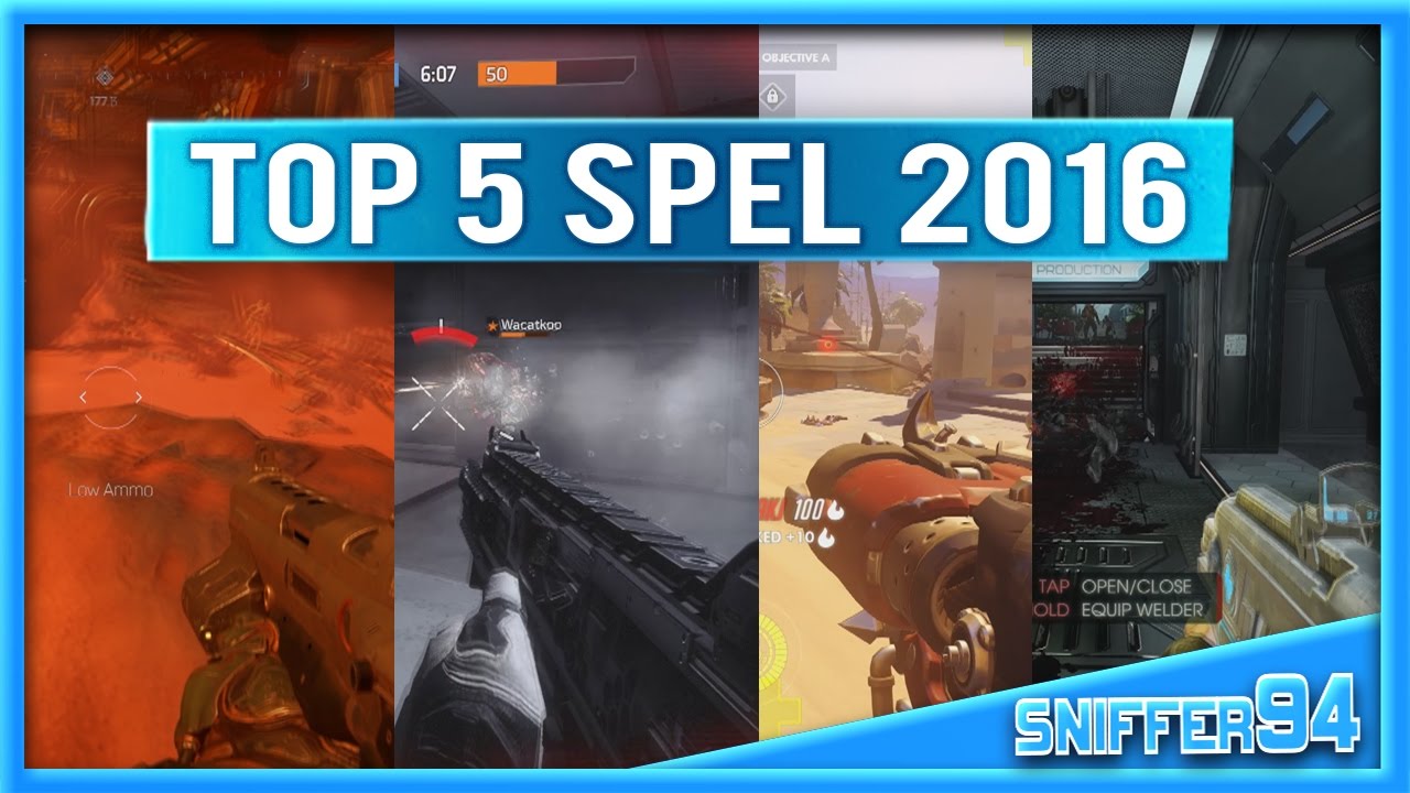 TOP 5 SPEL 2016!!! - YouTube