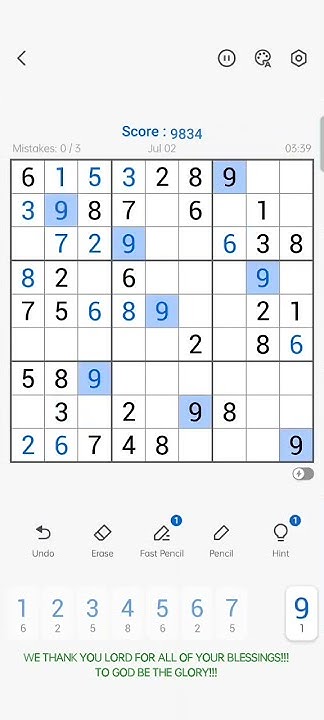 02 JULY 2022 - SUDOKU DAILY CHALLENGE - YouTube