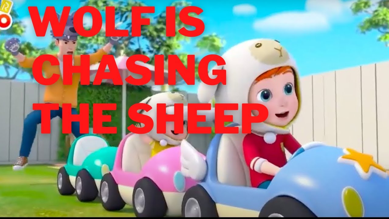 wolf is chasing the sheep | nursery rhymes & kids songs - YouTube