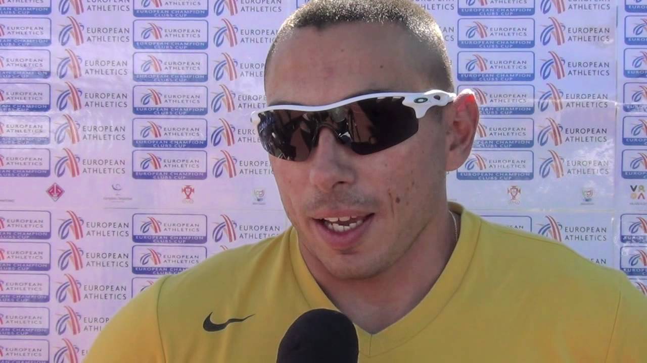 Simone Collio (ITA) after 2nd place in the 100m - YouTube