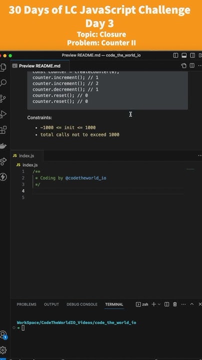 30 Days Of Leetcode Javascript Challenge Day 2 Counter Ii Youtube 