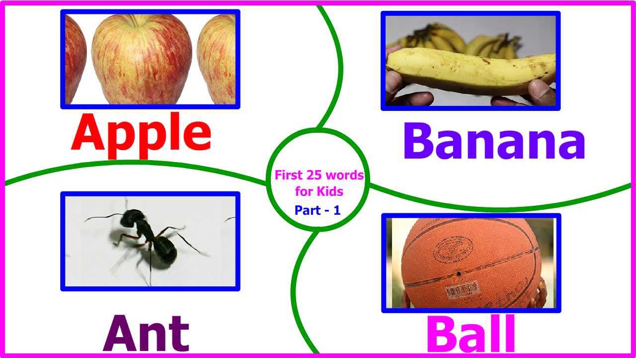 Vocabulary Words For Kids | Words for kids | Learn 25 Words for Kids ...