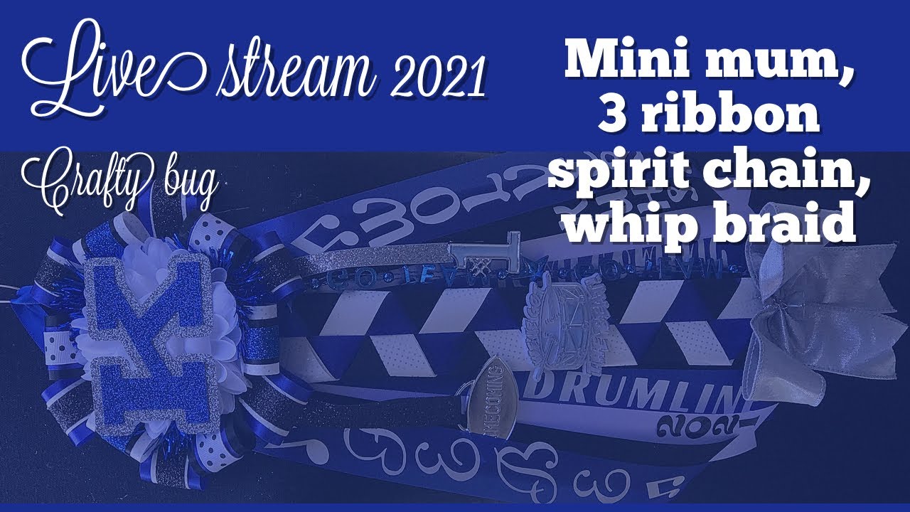 live homecoming MINI mum, SPIRIT CHAIN, adding 3rd ribbon to spirit ...