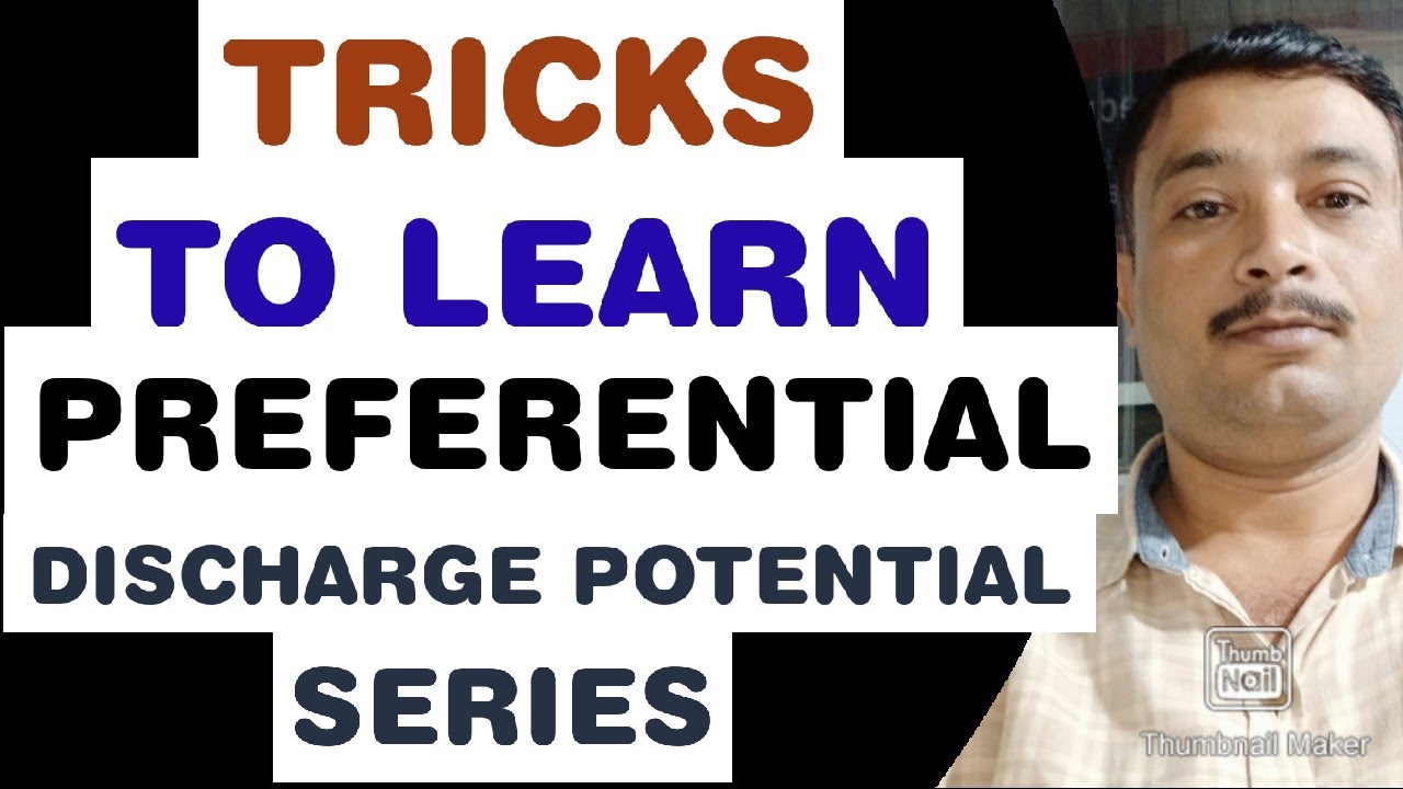 ELECTROCHEMISTRY || TRICK'S TO LEARN PREFERENTIAL DISCHARGE POTENTIAL ...