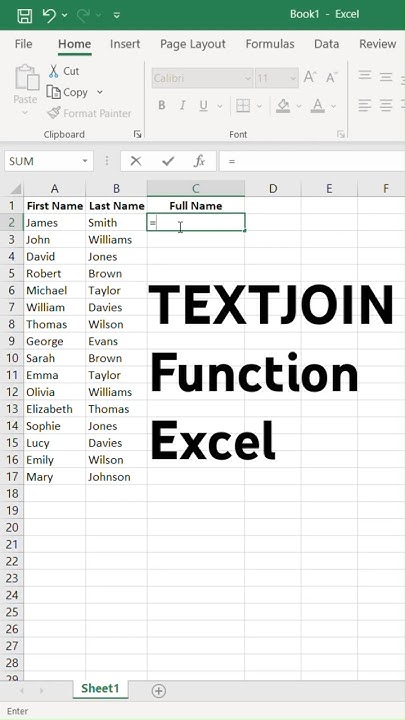 TEXTJOIN in Excel: Merge Data Effortlessly! - YouTube
