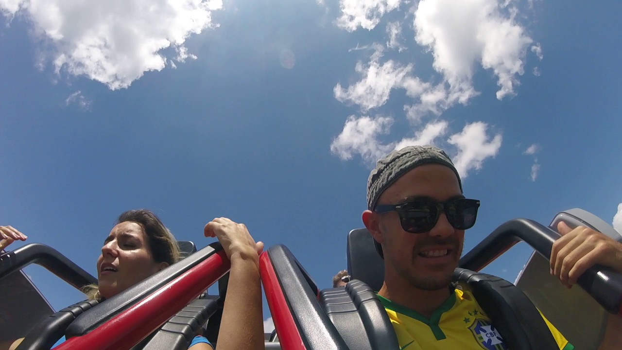 Blue Hawk roller coaster - Six Flags (Atlanta - GA) - YouTube