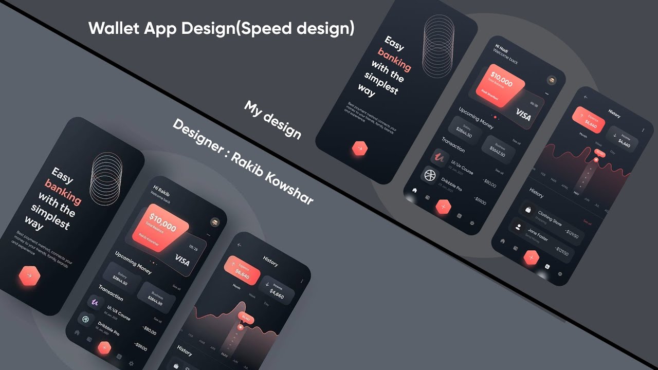 How to Design a Wallet App Design in Figma (Speed Design - 1) | UI/UX ...