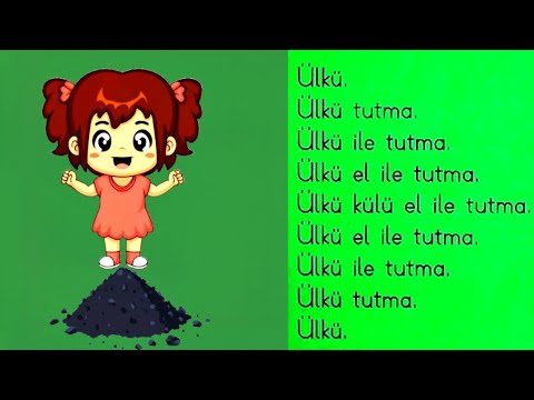 1 sınıf Türkçe okuma yazma çalışması/ ü harfi ile hecede kelimede ve cümlede okumayı öğrenmek/okumak