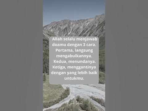 Bersabarlah Allah menjawab doamu dengan 3 cara - YouTube