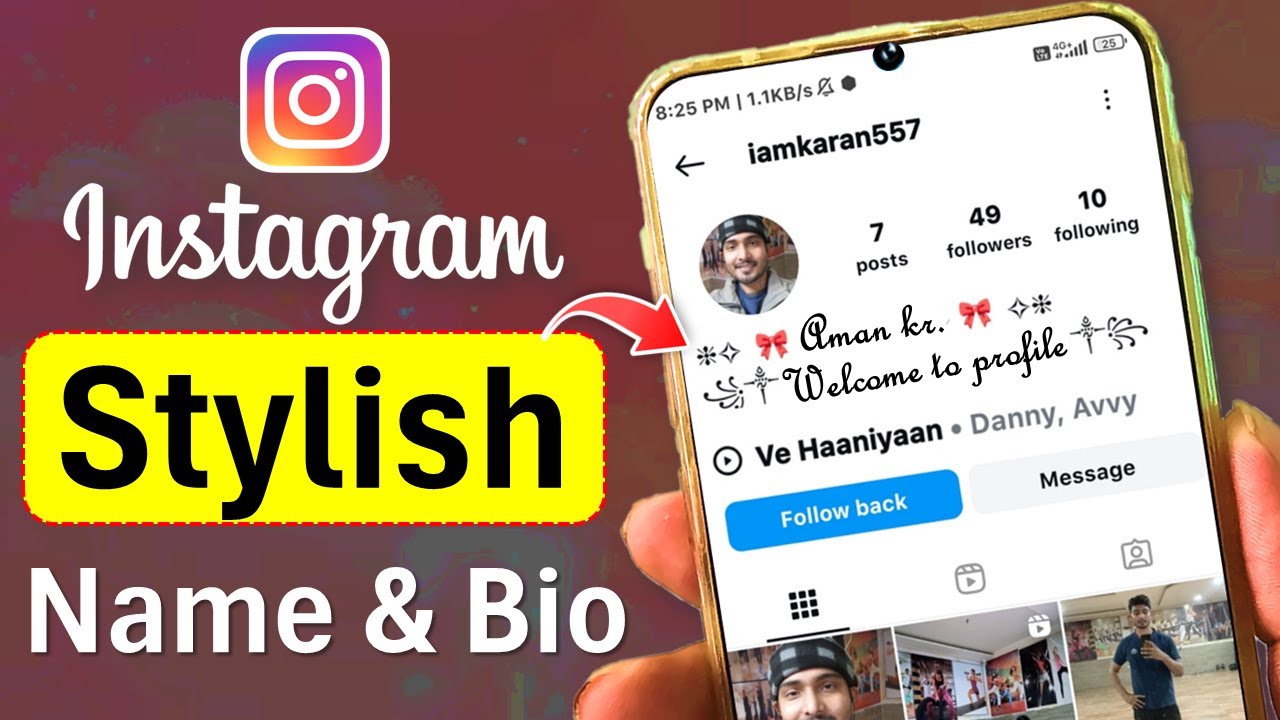 Instagram name style| Instagram par stylish name kaise likhe| instagram ...