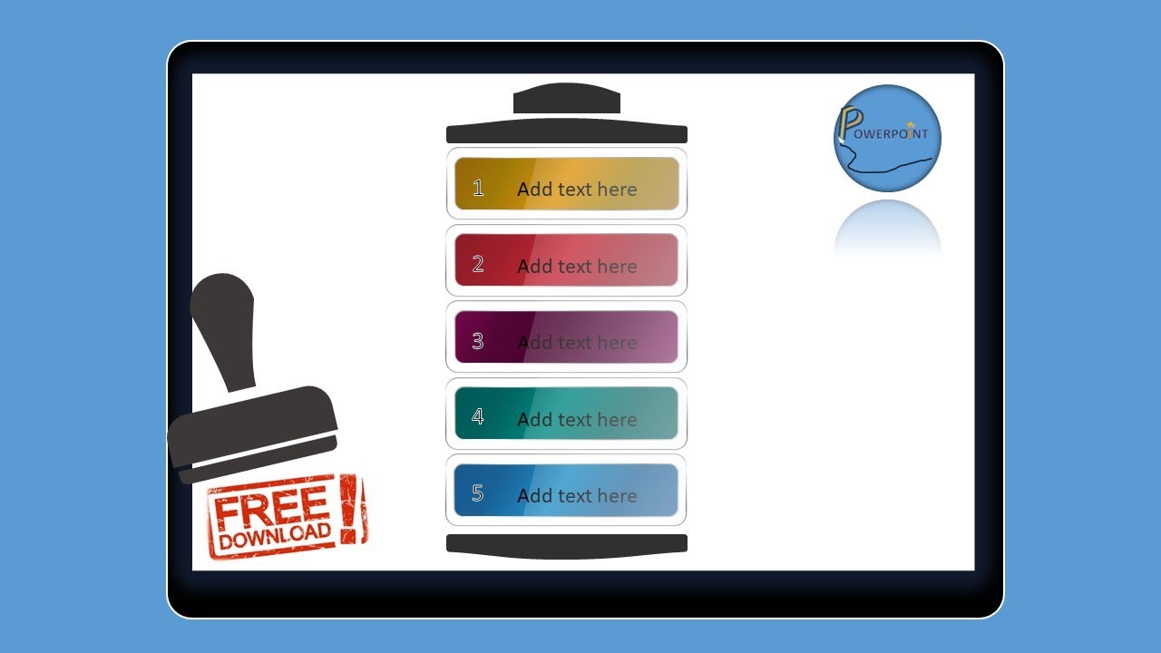 How to make 5 Option Infographic |Tutorial powerpoint | free template ...