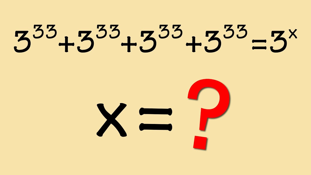 tricky exponent problem - YouTube