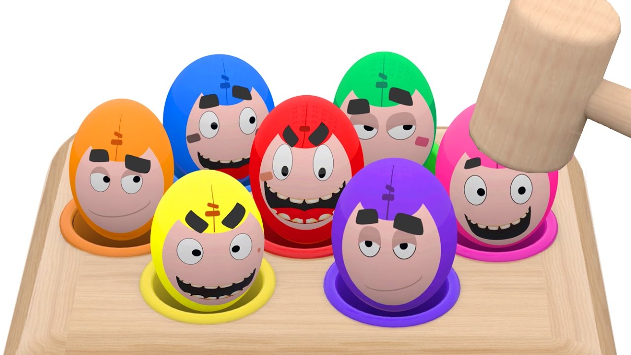 DibusYmas Oddbods Whac a Mole game Surprise Eggs Learn Colors for Kids ...