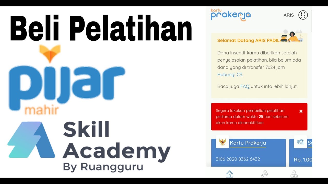 Cara Beli Pelatihan Prakerja di Pijar Mahir - YouTube