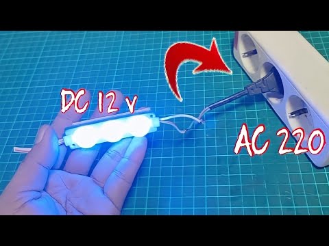 Lampu dc 12 v ternyata bisa nyala dengan AC 220 tanpa travo