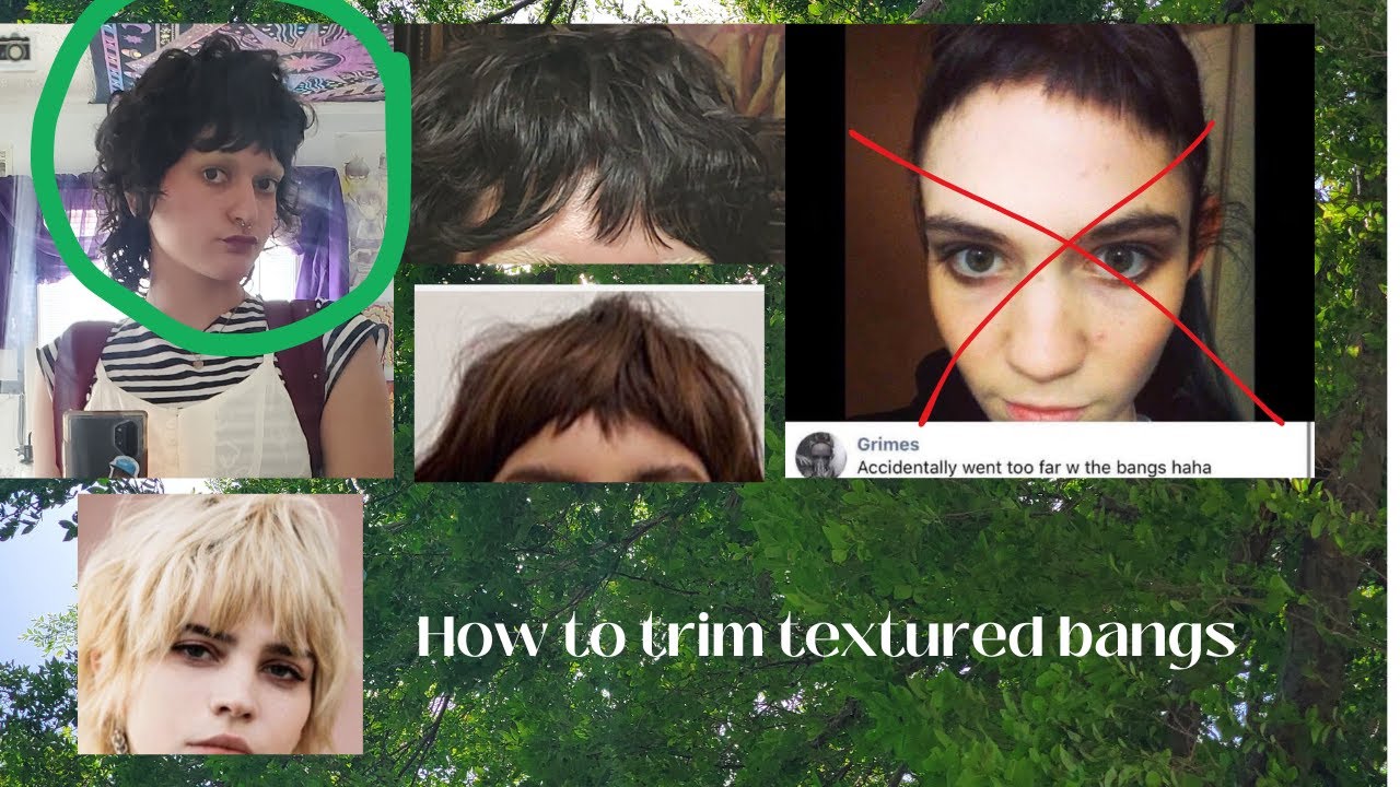 Textured bang trim tutorial - YouTube