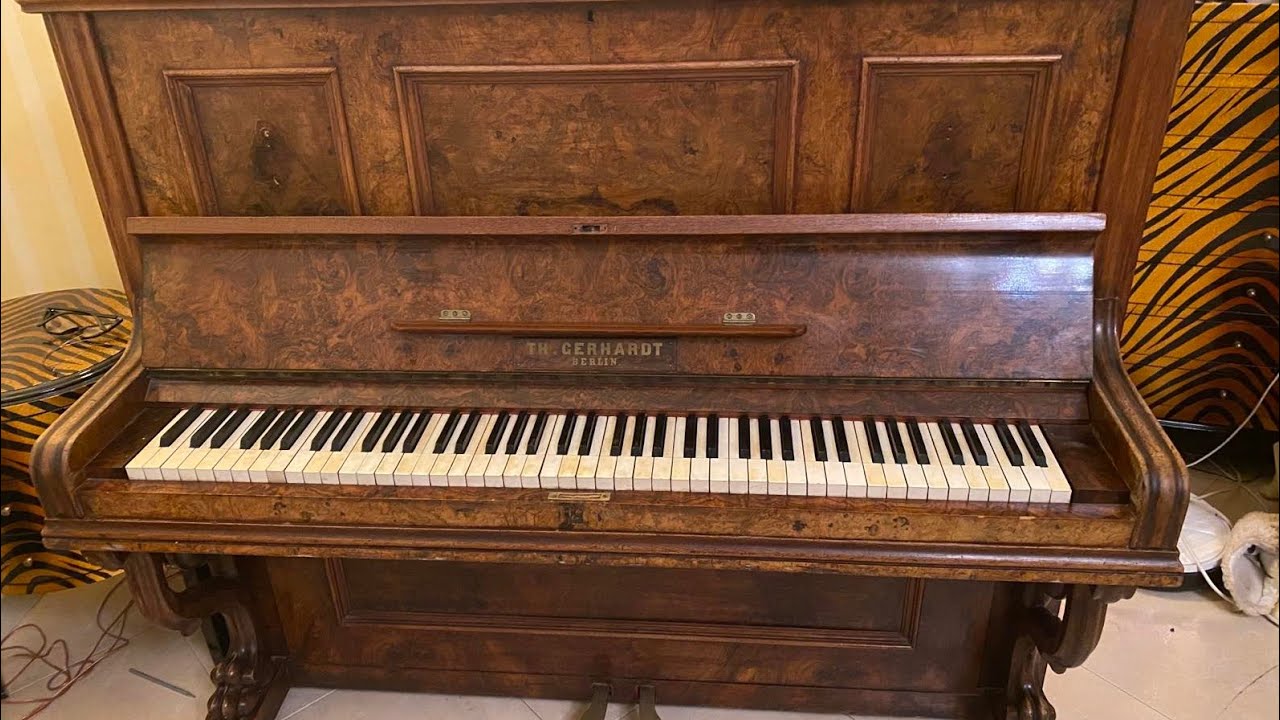 Demo of an ancient German piano Th Gerhard and co - YouTube