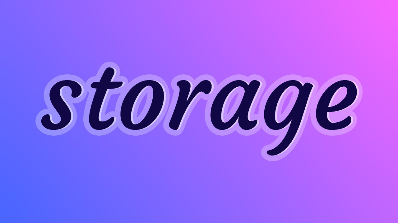 Storage - 81 English Vocabulary Flashcards - YouTube