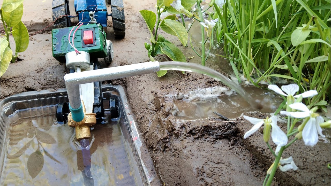Diy tractor motar water pump science project | @Dhanraj mini machine ...