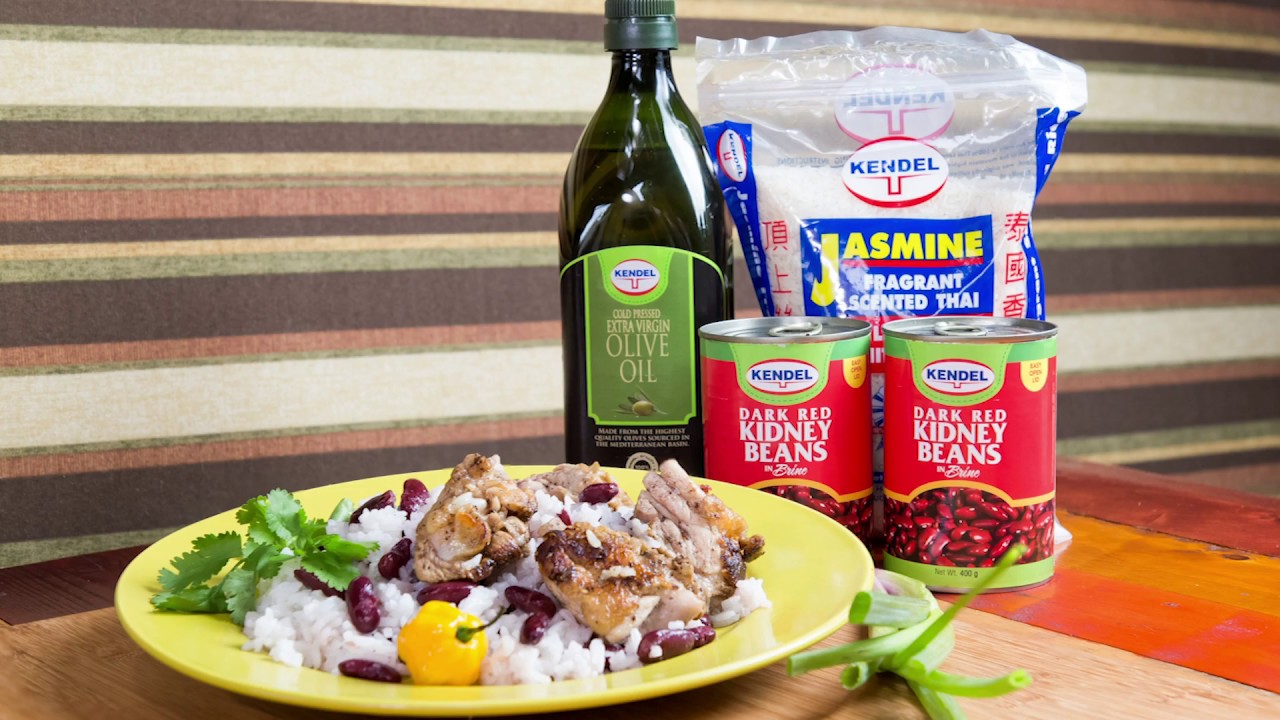 Kendel Chicken & Red Peas Seasoned Rice - YouTube