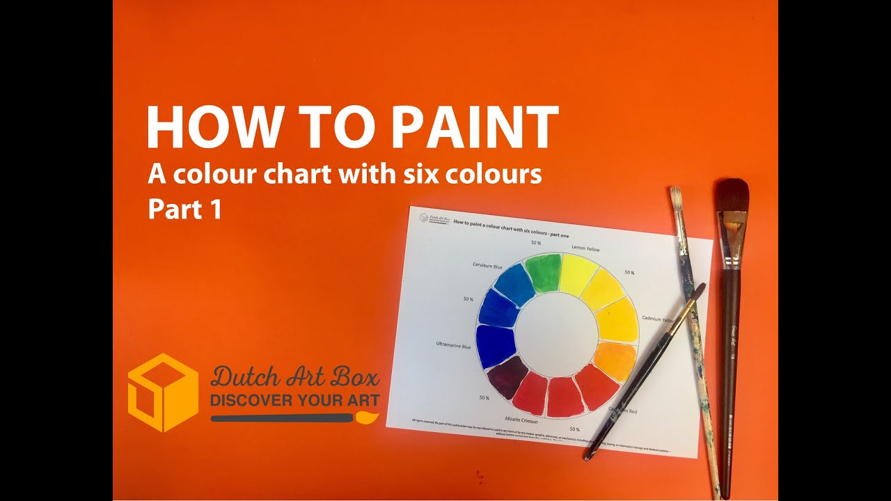 How to paint a colour chart with 6 colours - part 1 - YouTube