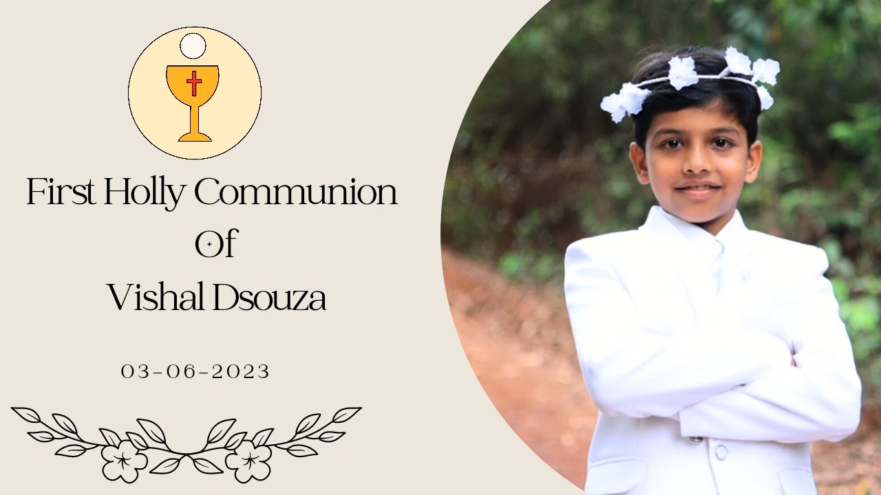 First Holy Communion Reception Video of Vishal - YouTube