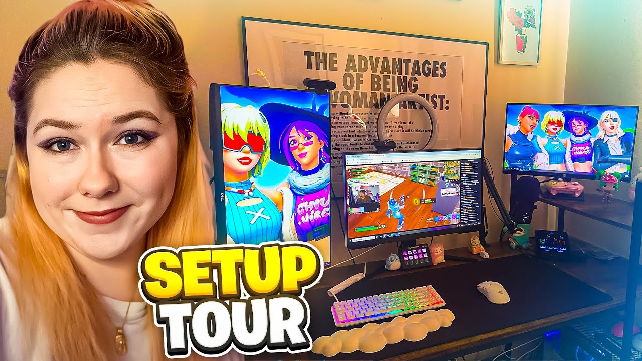BUDGET FRIENDLY STREAM & GAMING SETUP TOUR ｜Orkadia KaitlynKiddo - YouTube