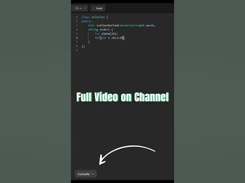 953. Verifying an Alien Dictionary in less than 60 seconds - YouTube