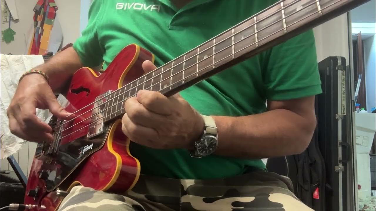 1968 Gibson EB-2C Cherry - with Roundwound Strings - YouTube