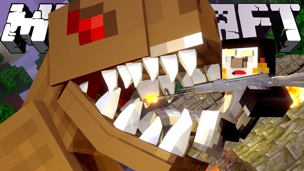 Minecraft Dinosaurs | Jurassic Craft Modded Survival Ep 75! "ANGRY T ...